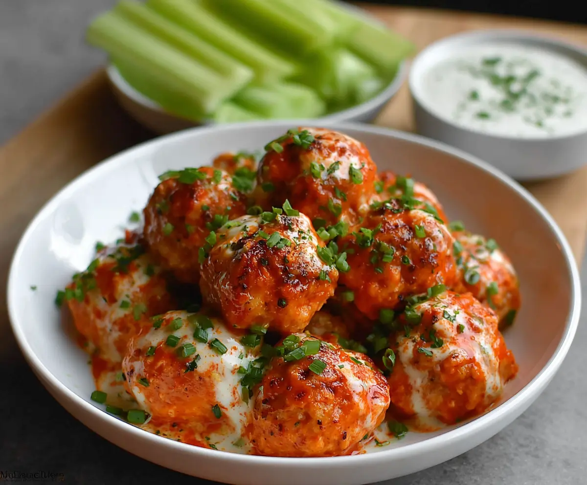 Buffalo Chicken Meatballs Recipe | Spicy & Delicious